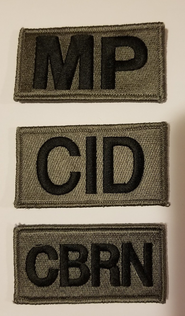 US ARMY ACU PATCH LOT OF THREE PATCHES - HOOK AND LOOP CID MP CBRN | eBay