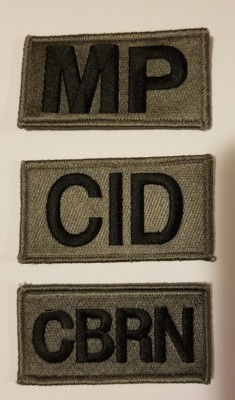 US ARMY ACU PATCH LOT OF THREE PATCHES - HOOK AND LOOP CID MP CBRN | eBay