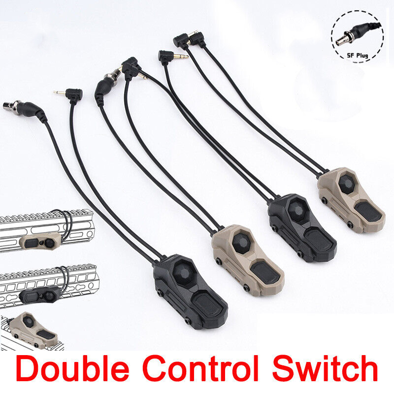 Tactical Flashlight Remote Dual Pressure Switch OGL PEQ DBAL ModButton ...