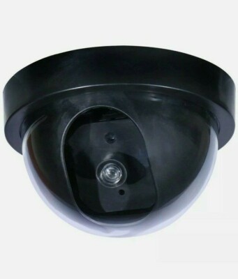 Fake Dome Security Camera Blinking Red Light Surveillance NO Wiring ...