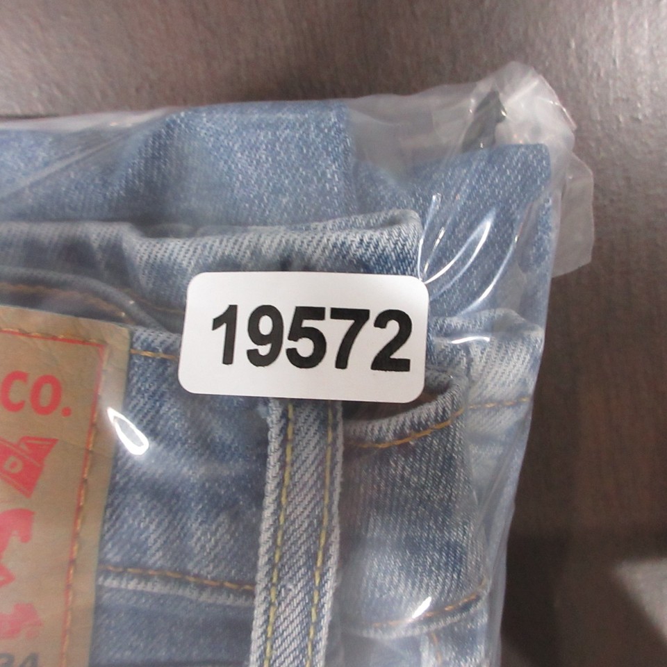 Levis Jeans Mens 32x34 Blue 505 Regular Straight Zip Fly Whisker Flex ...
