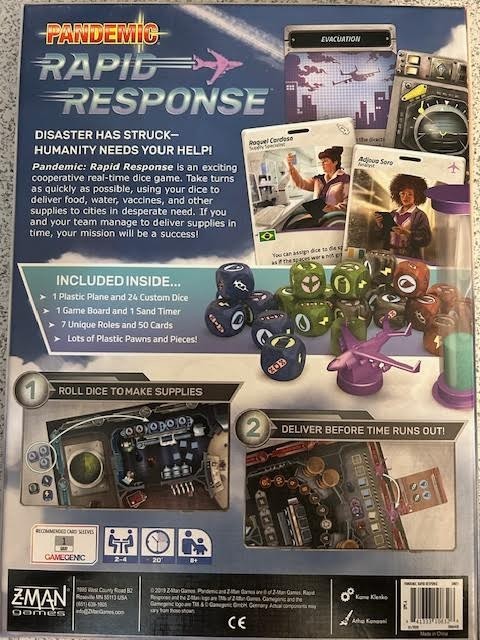 Pandemic Rapid Response COMPLETE OPEN BOX board game by Z-man games | eBay