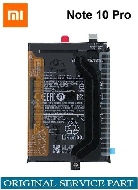 Xiaomi Redmi Note 10 Pro (M2101K6G) Battery BM57 SERVICE PART for sale ...