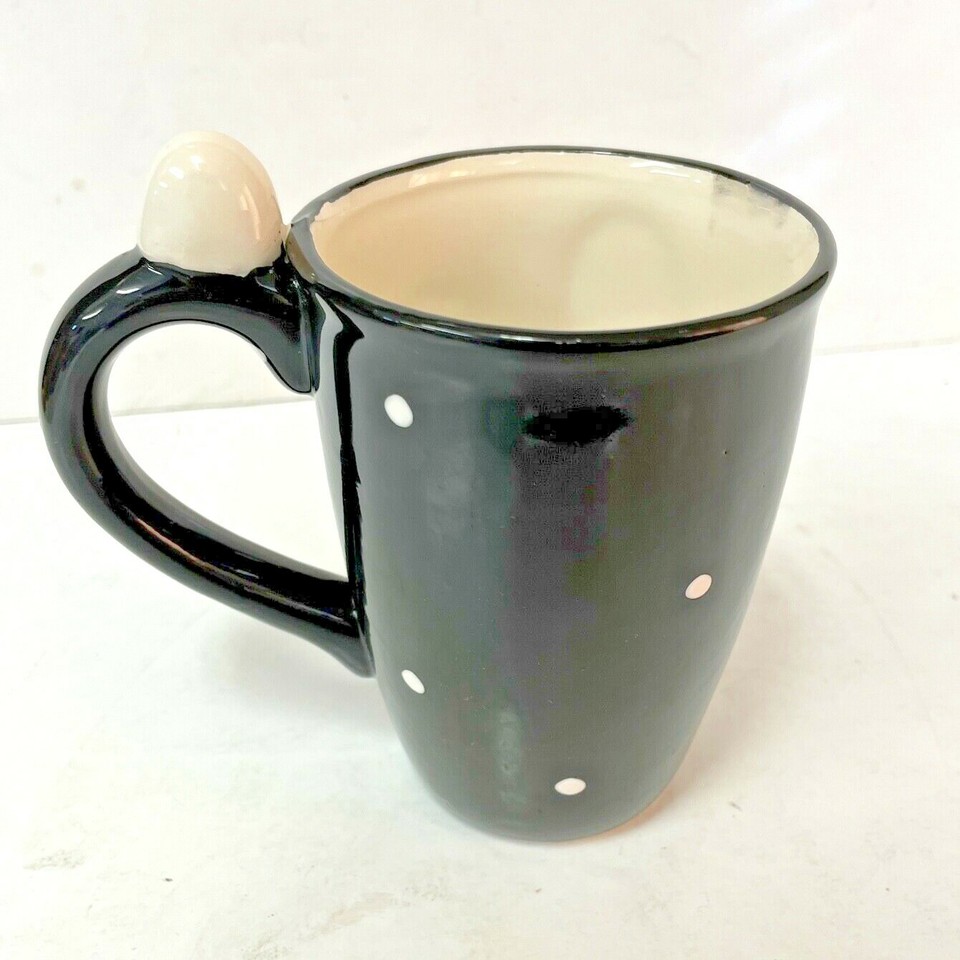 Halloween Coffee Mug Boo Yall Smiley White Ghosts Black 14 Ounce Fun ...