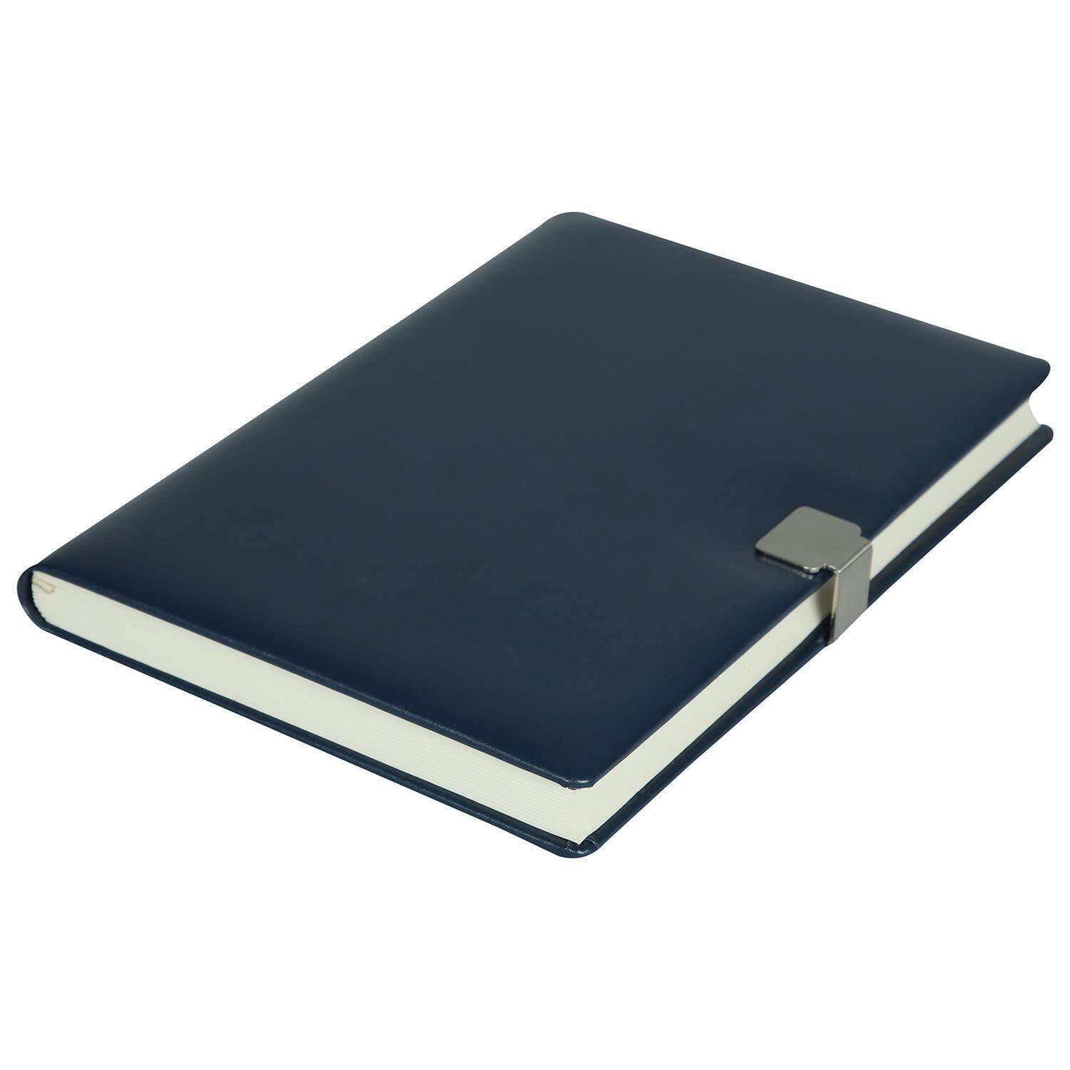 A5 Notebook with a Sliding Lock Mechanism 192 pages 80gsm Blue ...