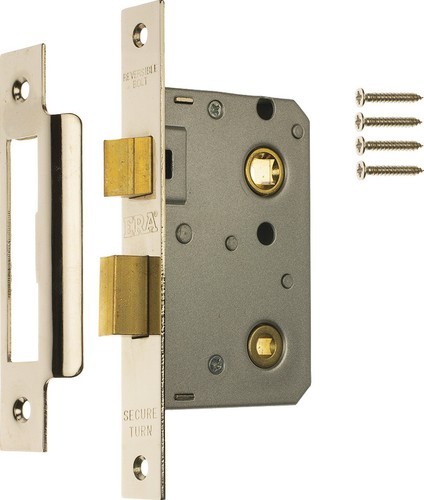 Bathroom Mortice Sash Locks - Brass & Chrome 63-76mm Case Depth 44-57mm ...