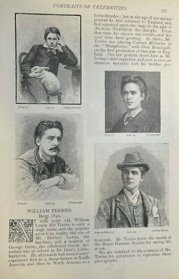 1891 English Actor William Terriss | eBay
