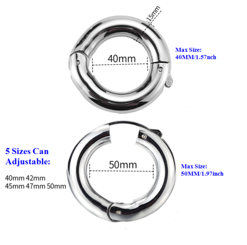 Adjust Ball Stretcher Weight Metal Male Enhancer Ring Ball Stretchering ...