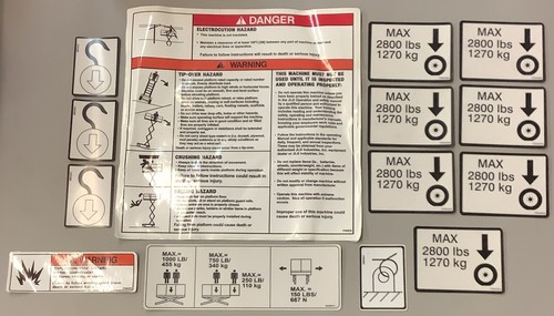 JLG Scissor Lift Safety Decal Set (b450) | eBay