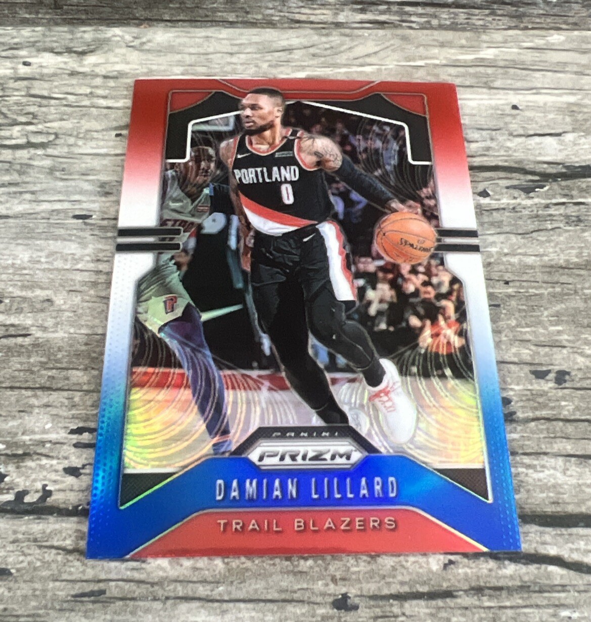 2019-20 Panini Prizm DAMIAN LILLARD Red White & Blue Prizm #112 | eBay
