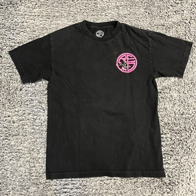 Red Label Clothing Shirt Adult Medium Black Short Sleeve Cherry Blossom ...
