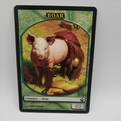 Boar Token x1 - 2/2 Green Boar for Curse of the Swine - Theros - MTG ...