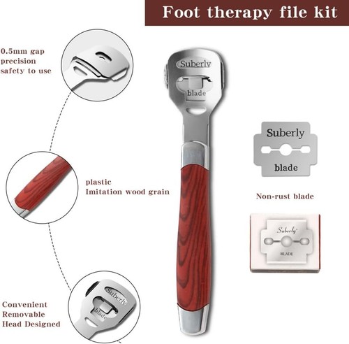 2 Pack Pedicure Callus Shaver Set - Stainless Steel Foot File Callus ...