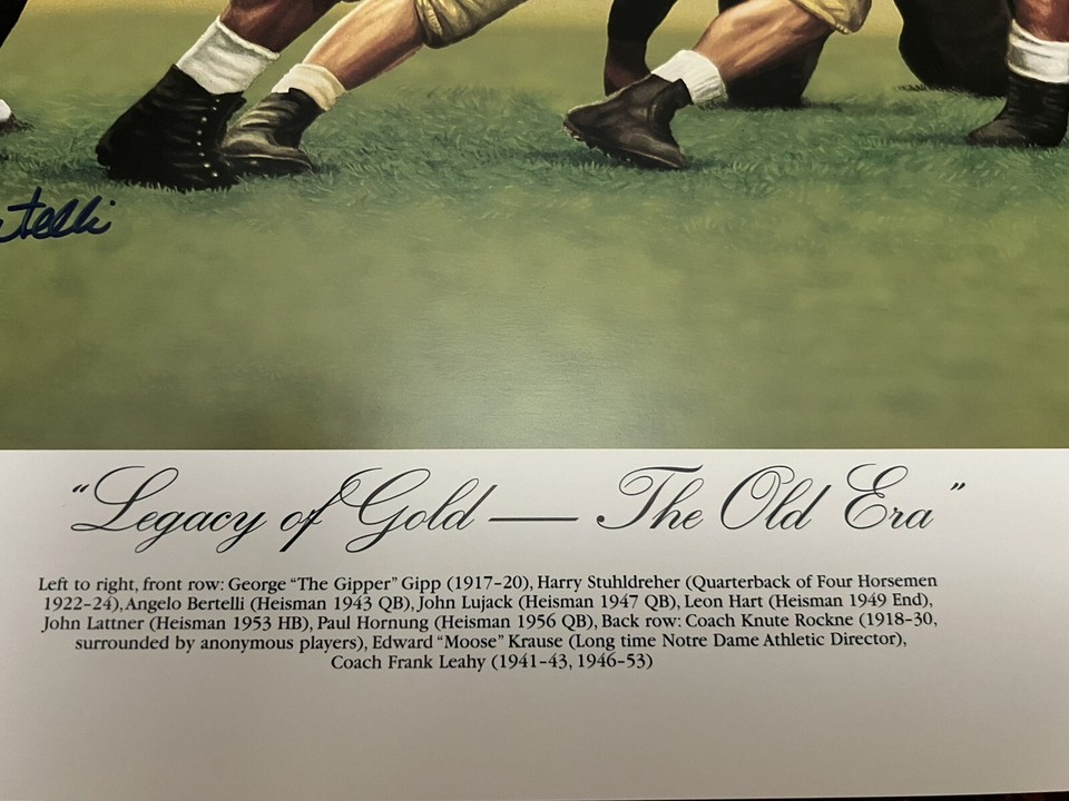 Notre Dame Fighting Irish Legacy Of Gold New And Old Era Large Prints ...