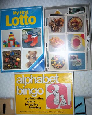 Preschool Games LOT 1988 Ravensburger My First Lotto UNPUNCHED Alphabet ...