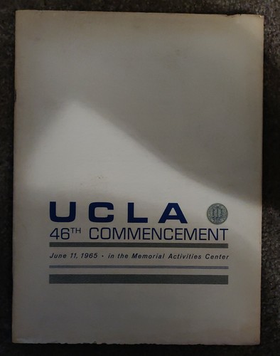 UCLA 46TH COMMENCEMENT BOOK. JUNE 11, 1965 | eBay