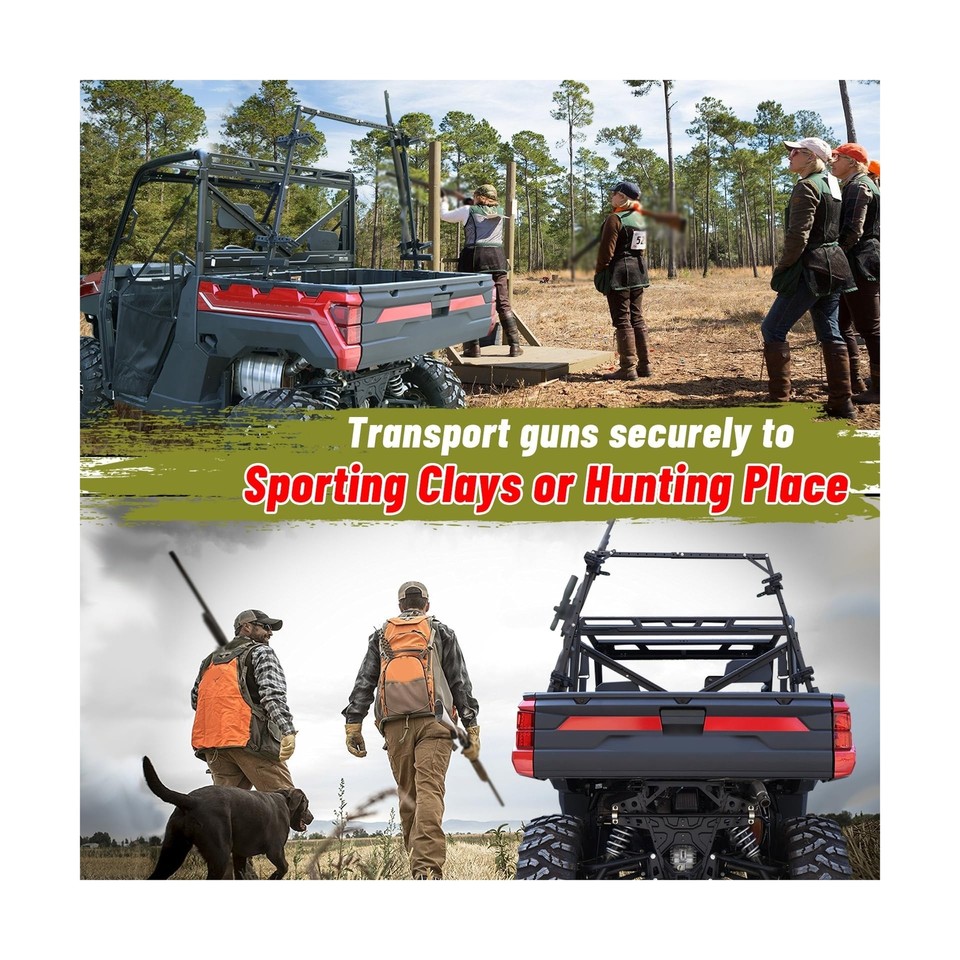 StarknightMT UTV Gun Mount - Sporting Clays SXS Gun Rack Compatible ...