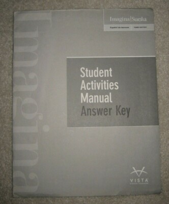 Imagina Student Activities Manual ANSWER KEY Espanol 3rd Third Edition ...