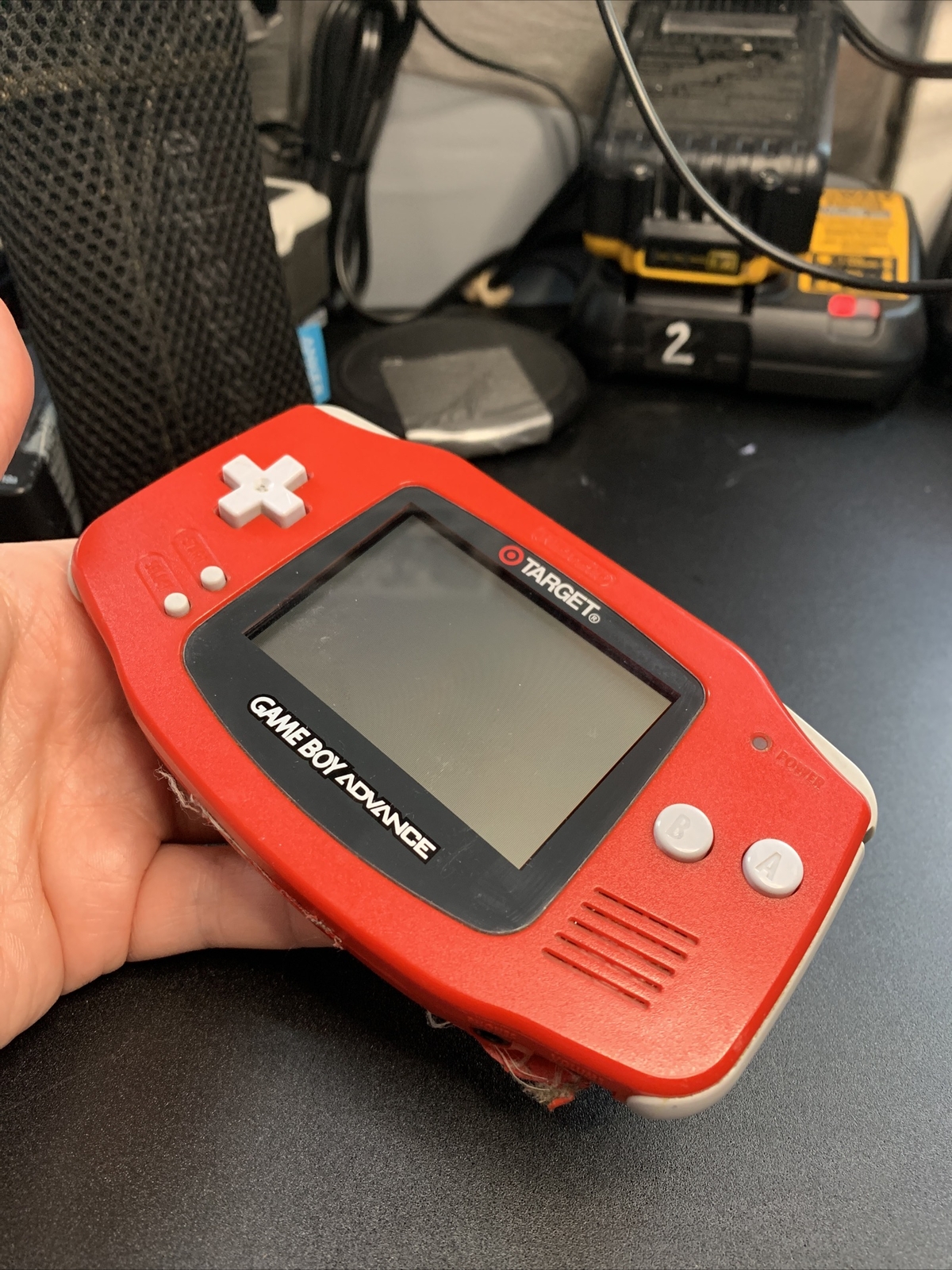 Target Red Gameboy Advance Nintendo GBA AGB-001 Works No Battery Cover ...