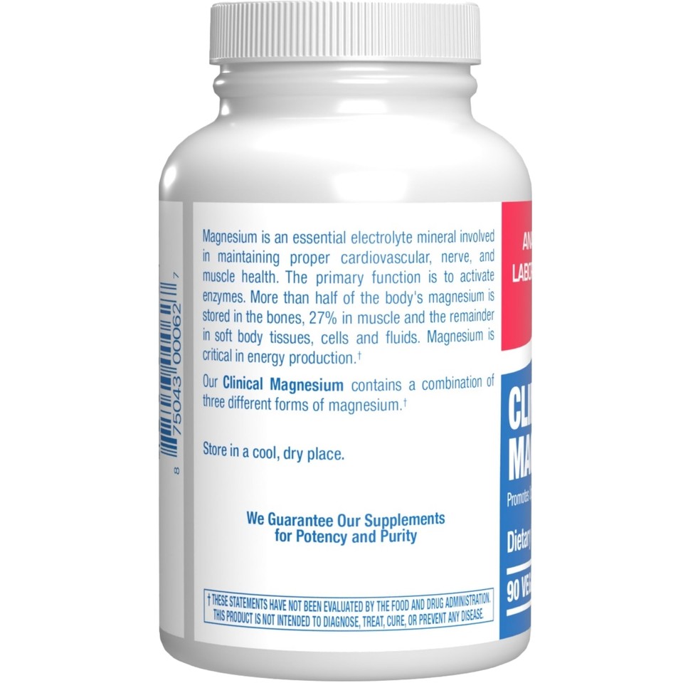 Triple Magnesium Complex 400 Mg - Clinical Formula Chelated Magnesium ...