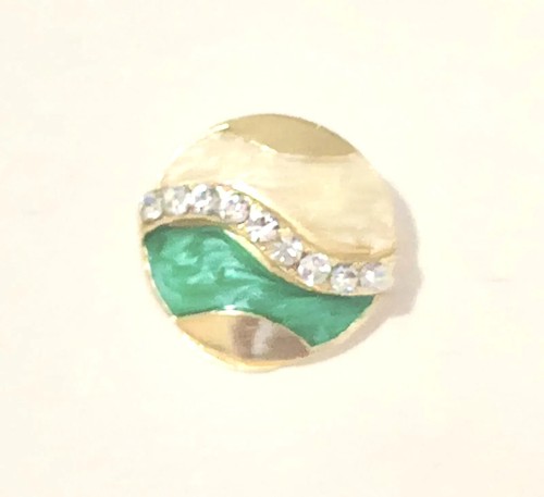 Gold Tone Earring With Pearlescent Details Stamped MJ 2004 | eBay Australia