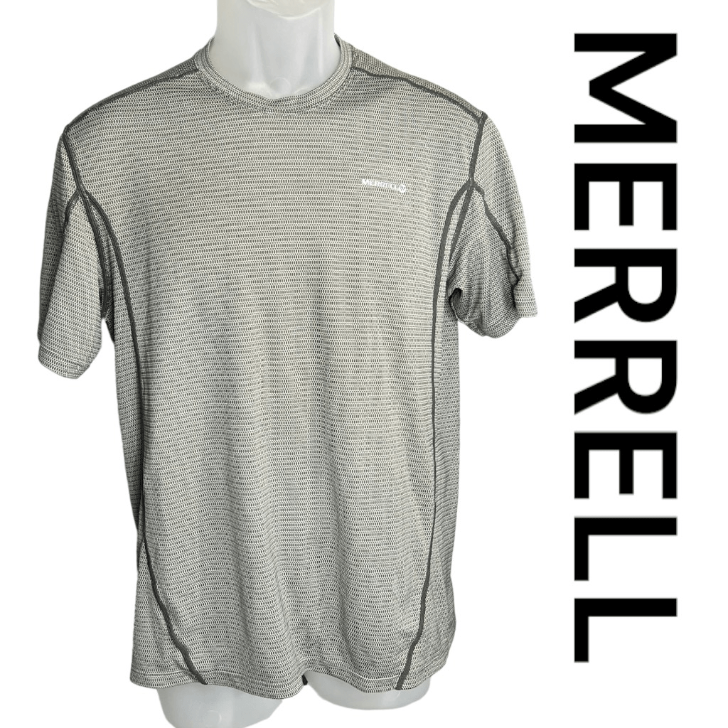 Merrell Top Opti-Wick UPF 20+ Crew Neck T-shirt Men’s Size Medium Grey ...