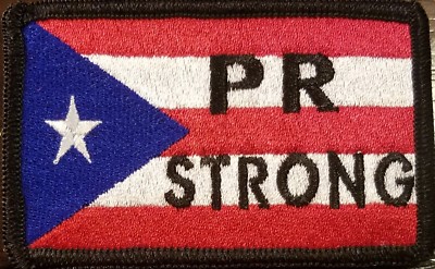 PUERTO RICO Flag Patch W/ Hook Adhesive Fastener Tactical Morale PR ...