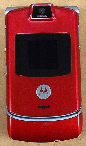 Motorola RAZR V3m - Fire Red and Silver ( Sprint ) Flip Phone - Very ...