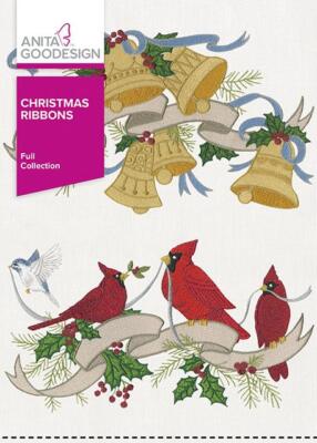 Christmas Ribbons Anita Goodesign Embroidery Machine Design CD NEW ...