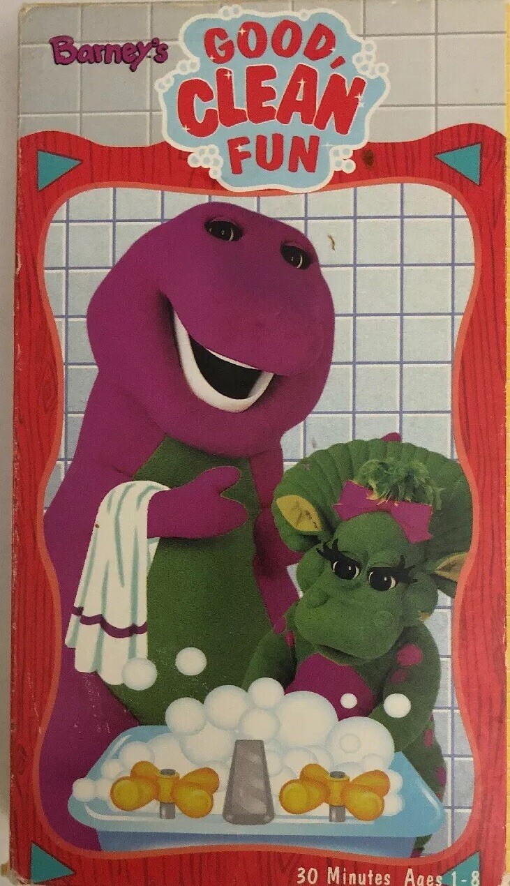 Barney Good Clean Fun(VHS 1998)TESTED-RARE VINTAGE COLLECTIBLE-SHIPS N ...