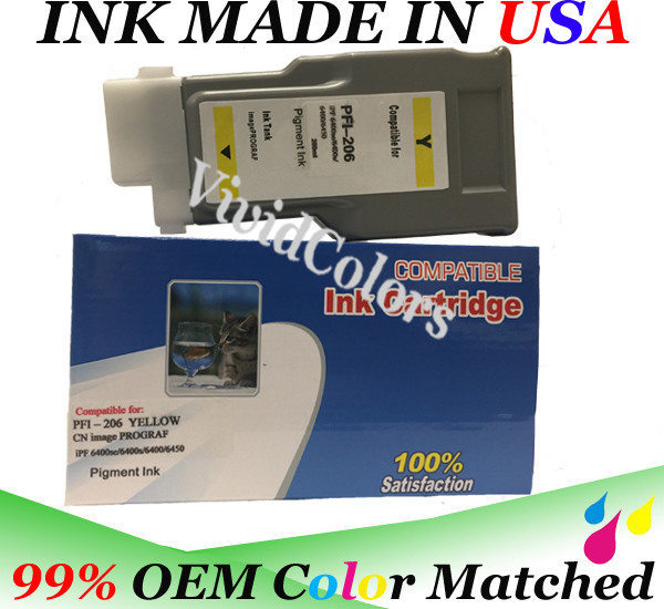 Replacement Pigment PFI-206 Yellow ink tank for Canon iPF6400s | eBay