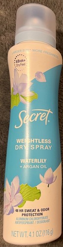 Secret Weightless Dry Spray Antiperspirant Deodorant - Waterlily - 4.1 ...