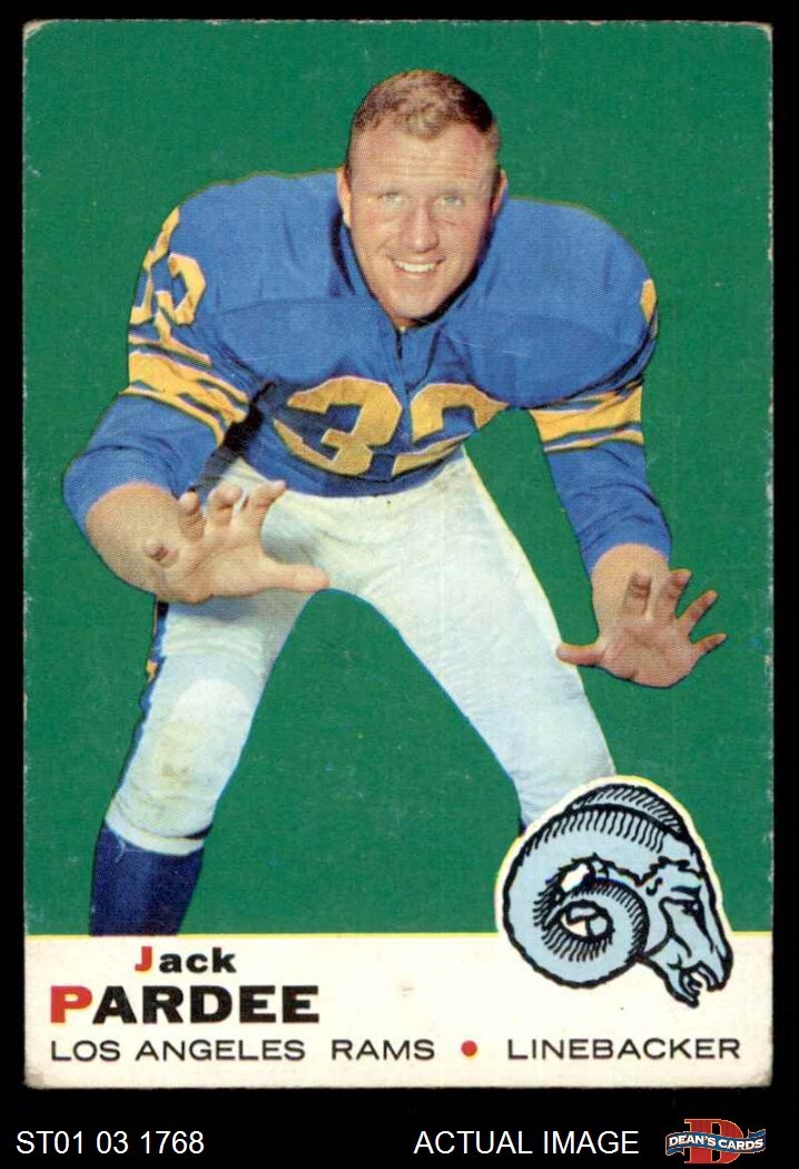 1969 Topps #12 Jack Pardee Rams Texas A&M 2.5 - GD+ ST01 03 1768 | eBay
