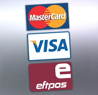 Eftpos available stickers 150x90mm mastercard visa E card business ...