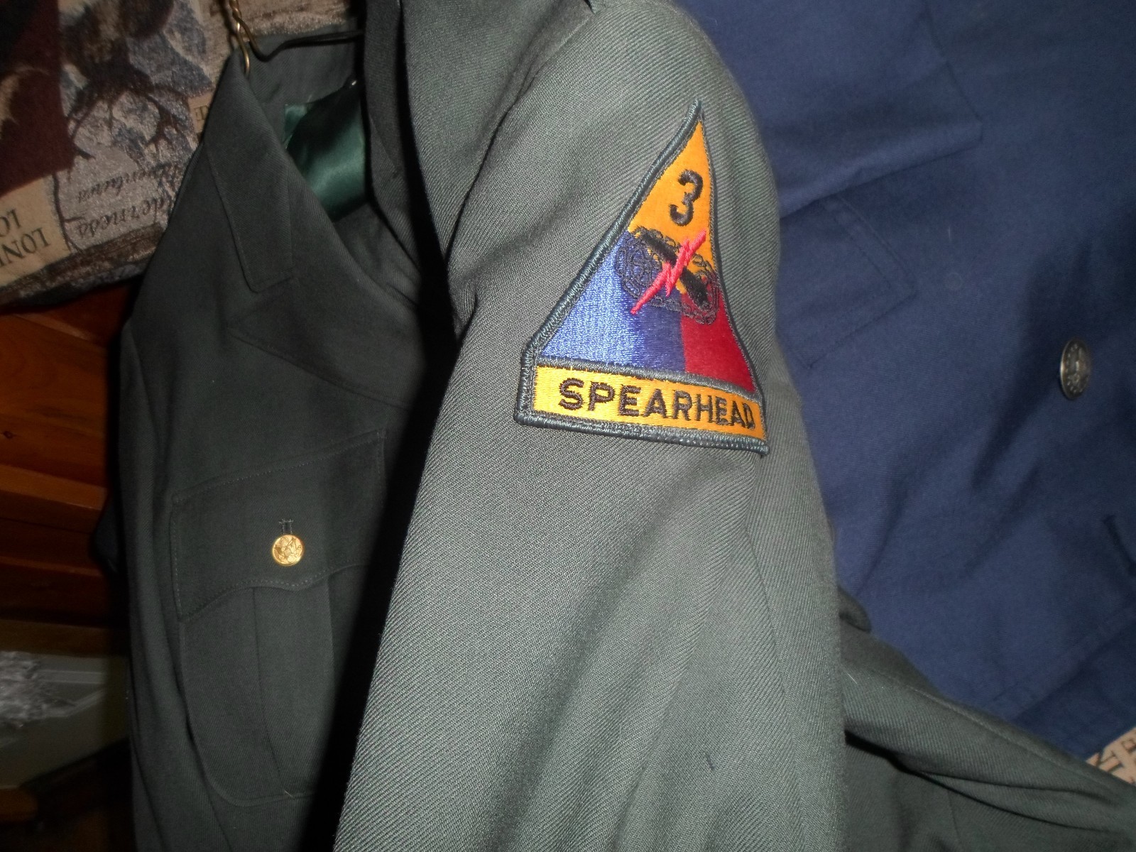 Vtg. Army Dress Coat Spearhead Patch Officer Uniform Jacket Wool pants | eBay