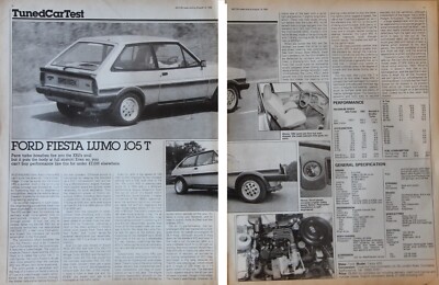 Original 1982 Motor extracted mag test (folded) FORD FIESTA XR2 LUMO ...
