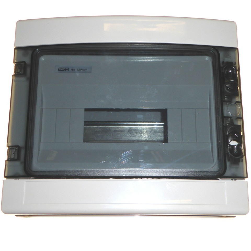 12 Way Weatherproof Consumer Unit Enclosure RCD MCB Contactor Isolator ...