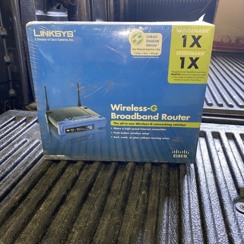 Linksys WRT54G Wireless G 54 Mbps 4-Port 10/100 Broadband Router ~ Used ...