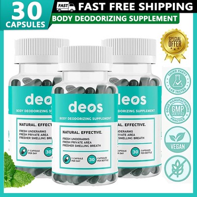 1-3 PACK DEOS Internal Deodorant Supplement – DEOS Full Body Deodorizer ...