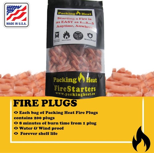 Fire Plugs firestarter's 200 count - Bushcraft, camping, Bugout go bag ...