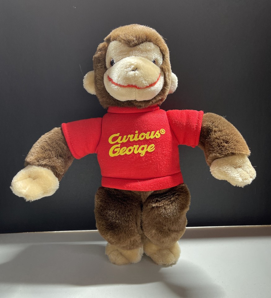 Curious George Gund Plush Vintage Stuffed Animal Red Shirt 1992 Monkey ...