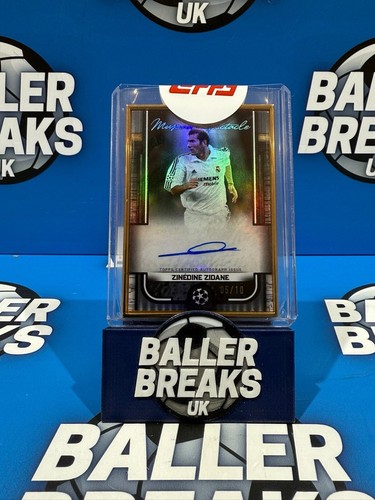 RARE Zinedine Zidane Gold-Framed Auto 05/10! ‘23-24 Topps Museum NUMBER ...