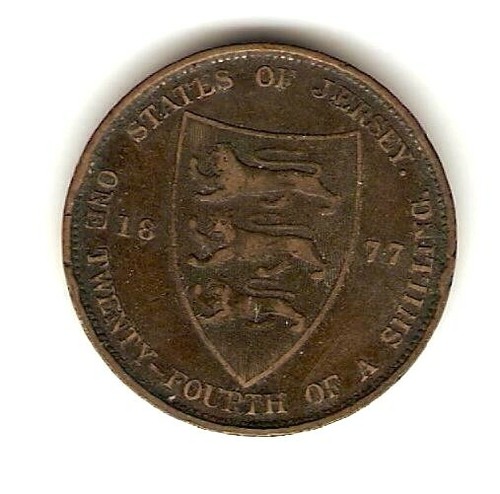 1877 JERSEY COIN 1/24 SHILLING | eBay