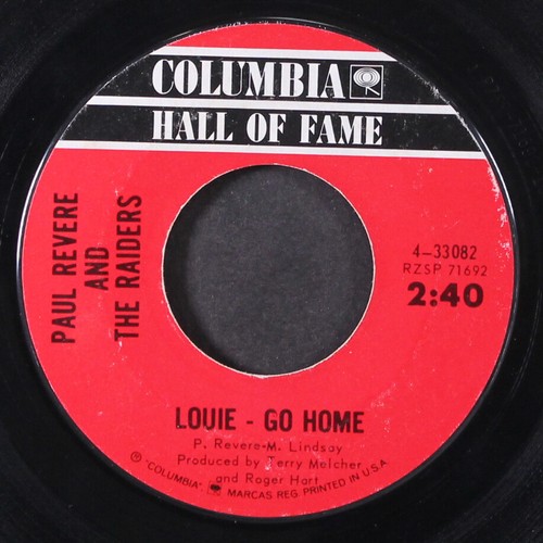 PAUL REVERE & RAIDERS: louie, louie / louie - go home COLUMBIA 7 ...