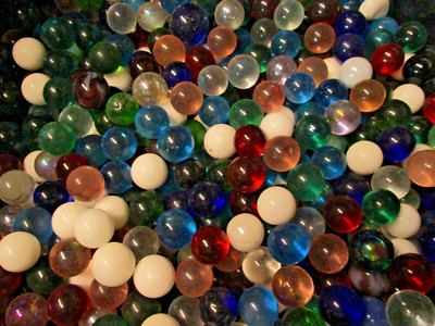 MARBLES 20 LBS OF 9/16 - 15MM + or - MIXED COLORS CHAMPION MARBLES LOT ...