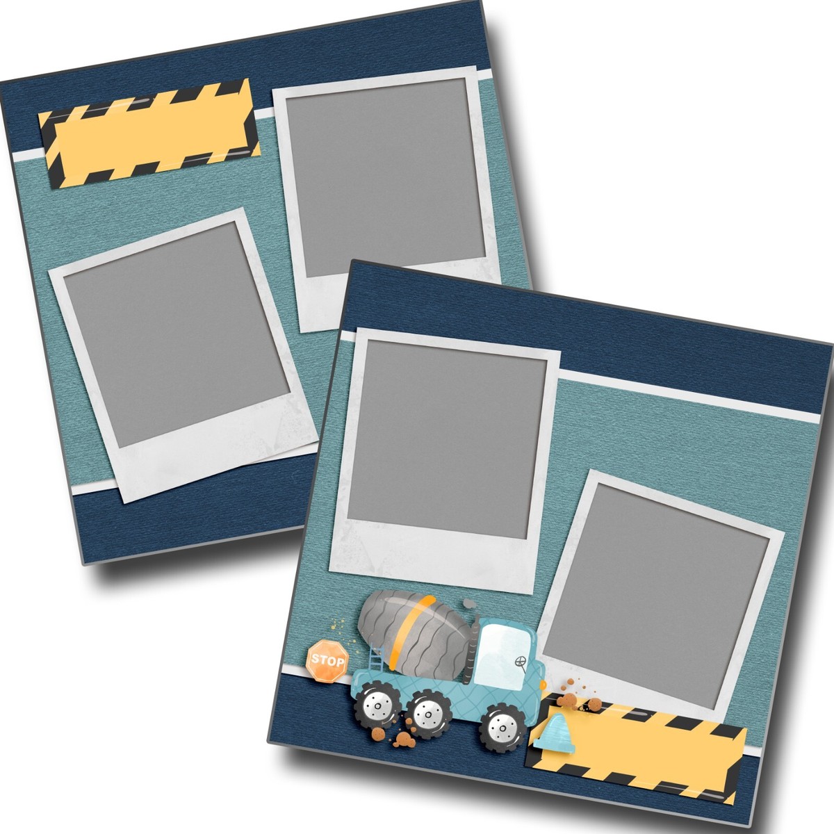Construction Scrapbook Layouts Scrapbook Page Templates Stock