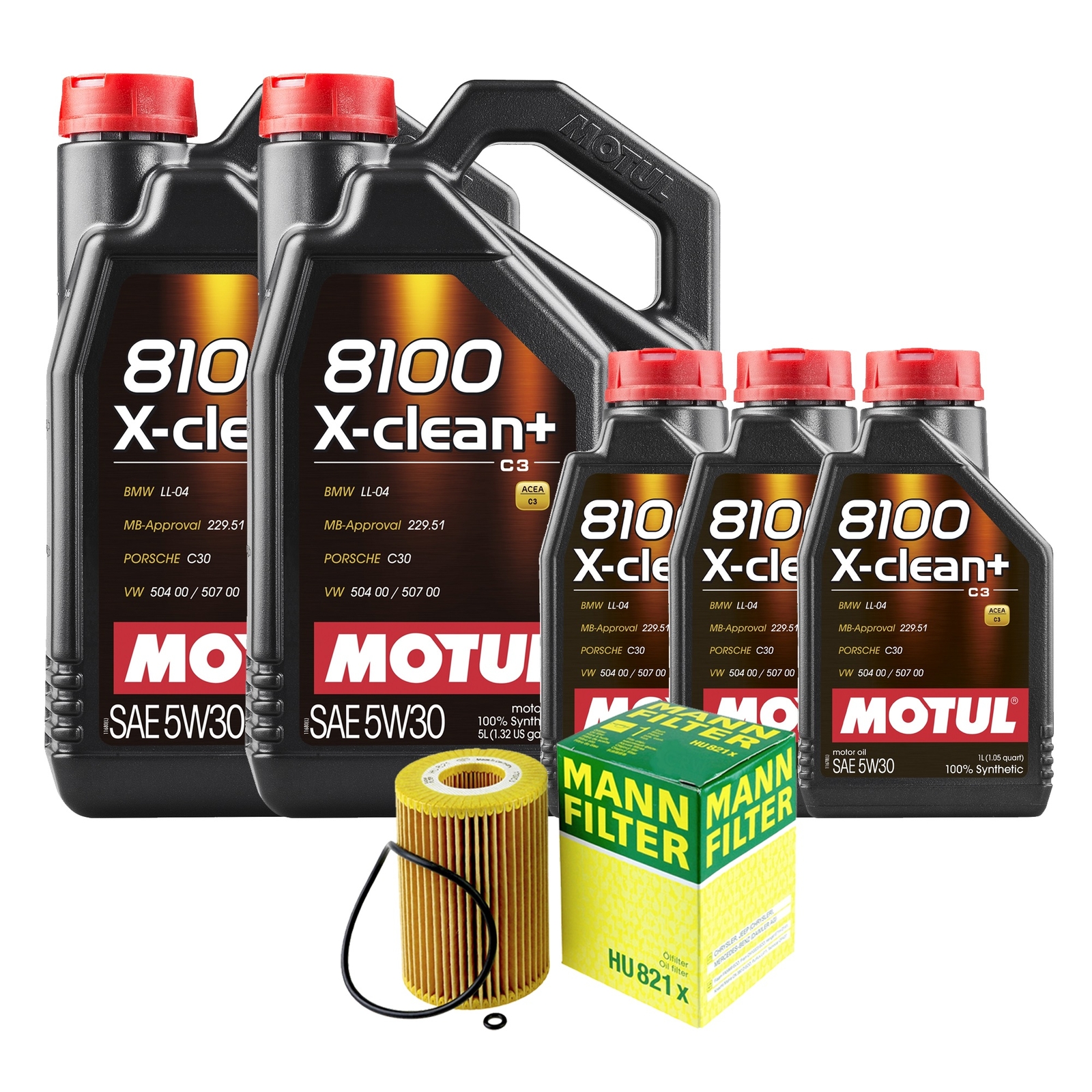13L Motul 8100 X-CLEAN+ 5W30 Mann Filter Motor Oil Kit for Sprinter ...