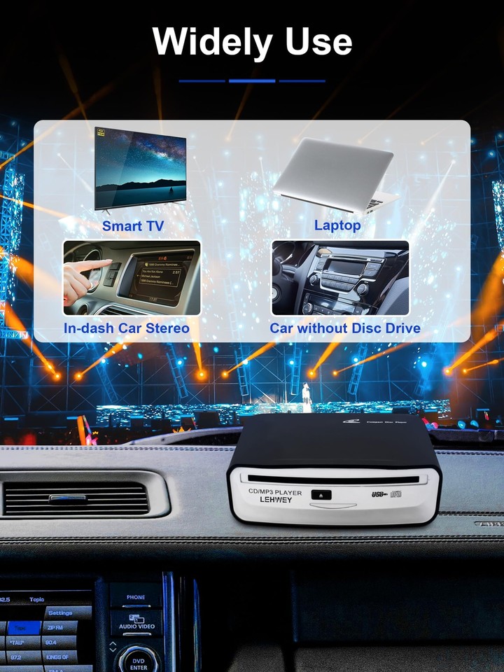 External Universal Cd Player For Car - Portable Cd Player With Extra ...
