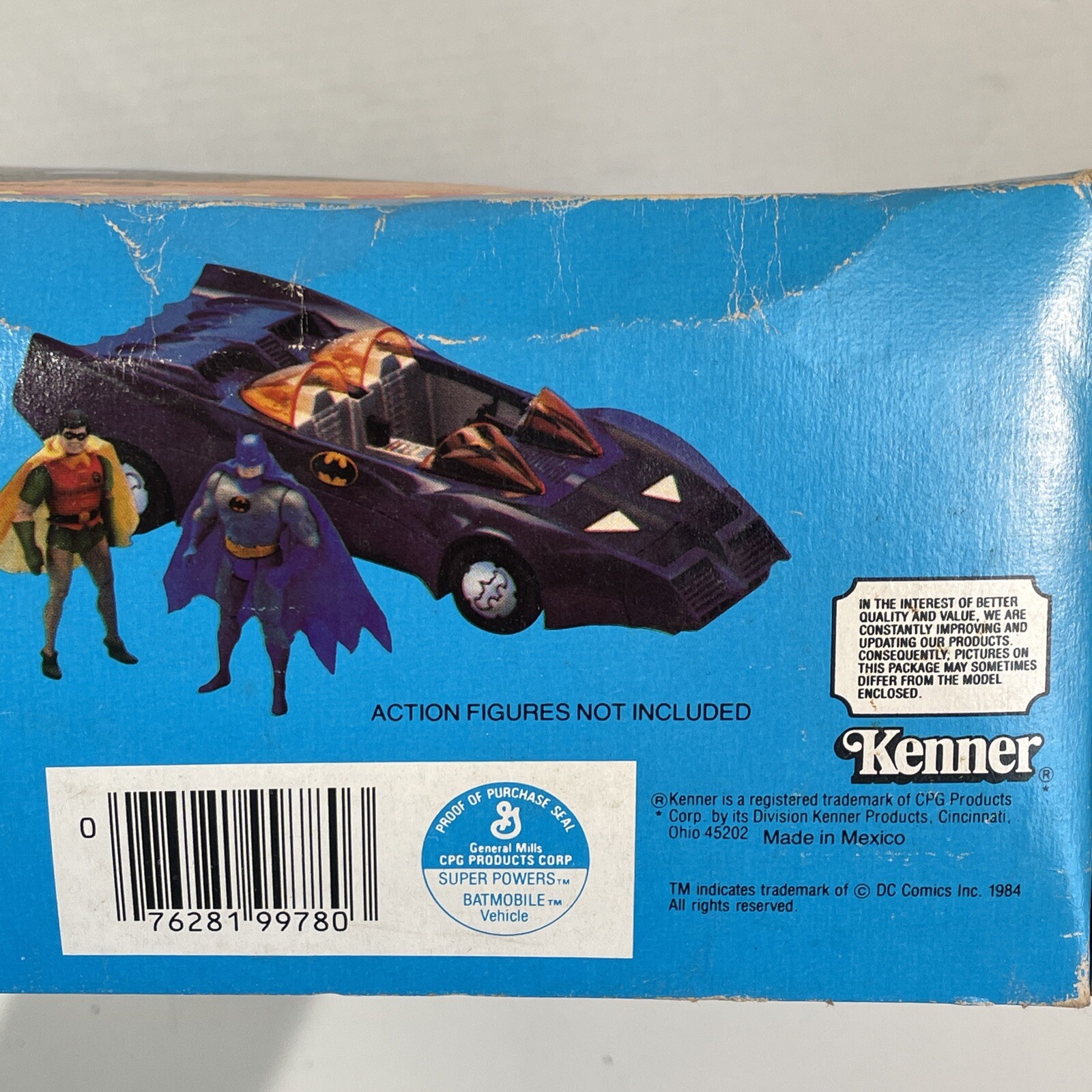 Vintage Kenner Batmobile Batman DC Super Powers Collection Vehicle 1984 ...