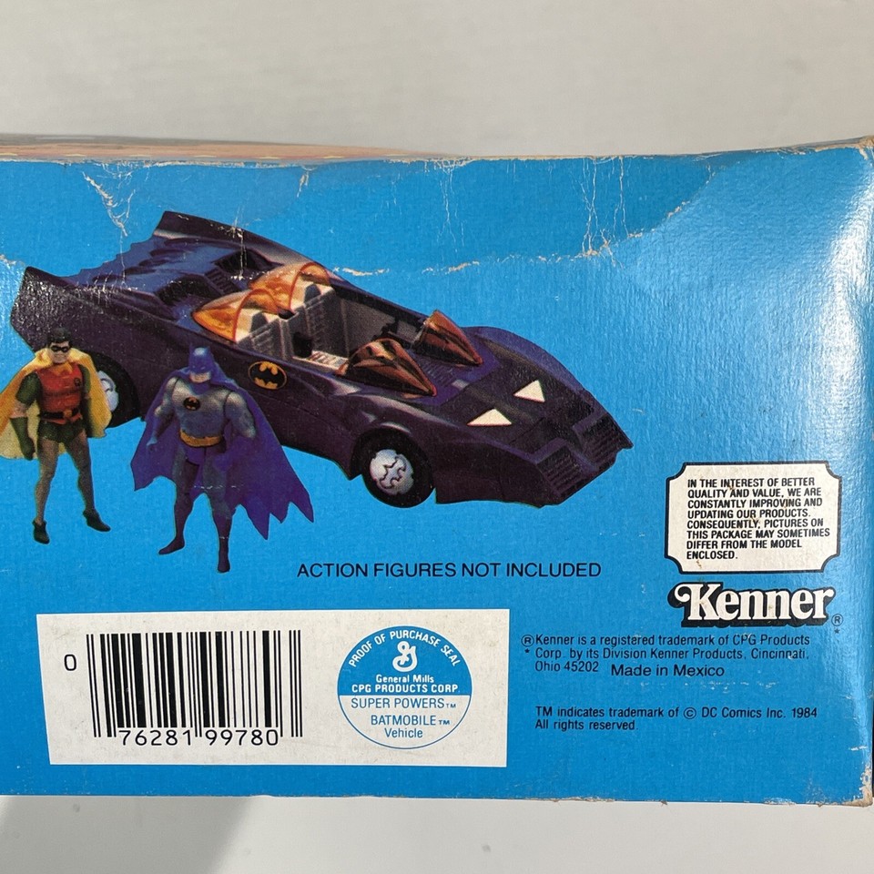 Vintage Kenner Batmobile Batman DC Super Powers Collection Vehicle 1984 ...